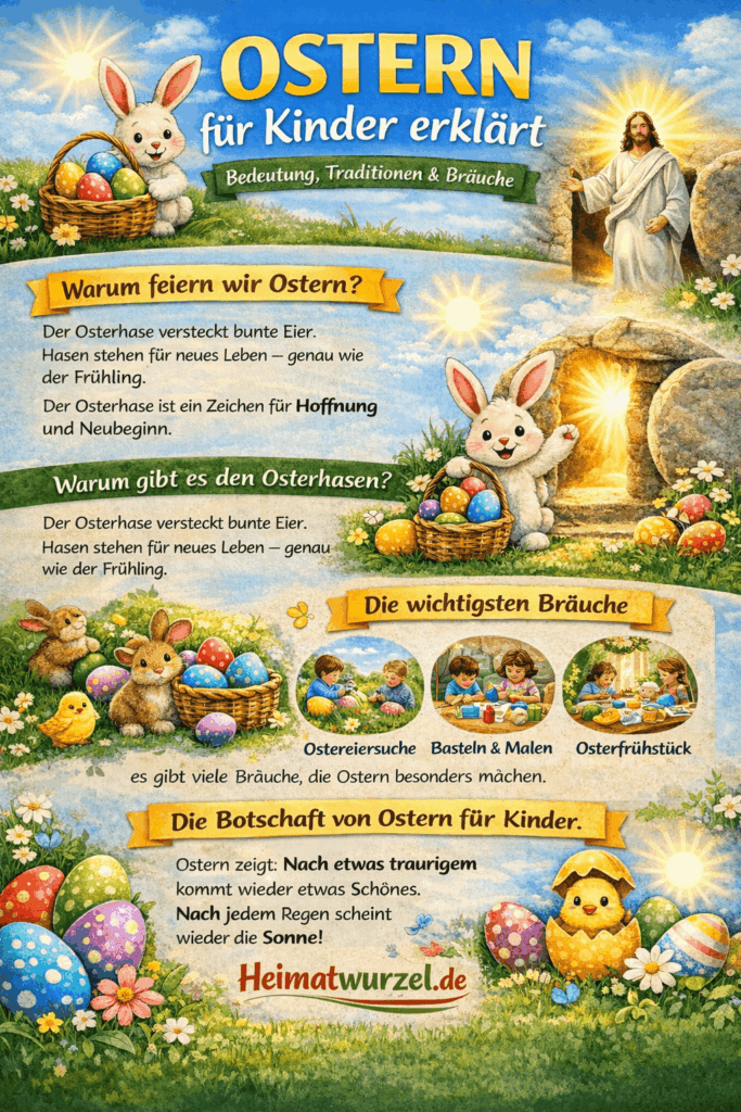 Ostern für Kinder erklärt: Bedeutung & Bräuche einfach für Dich